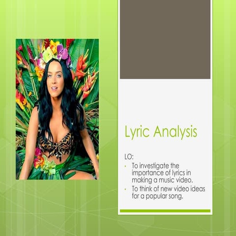 Lyric analysis | PPTX