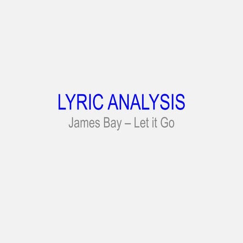 Lyric analysis | PPTX