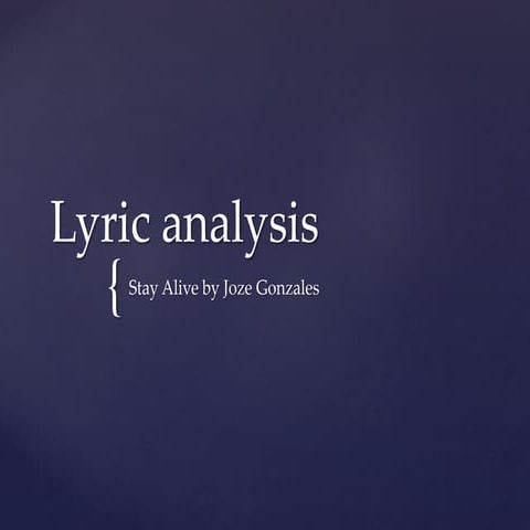 Lyric analysis | PPT