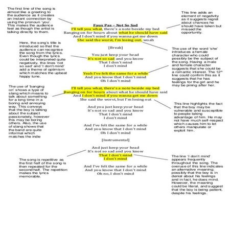 Lyric Analysis | PDF