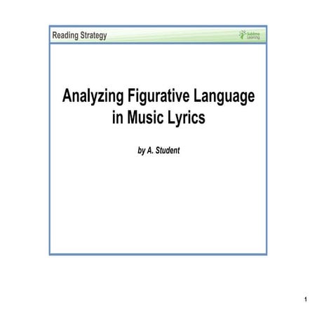 Lyric Analysis- Sample Student File | PDF