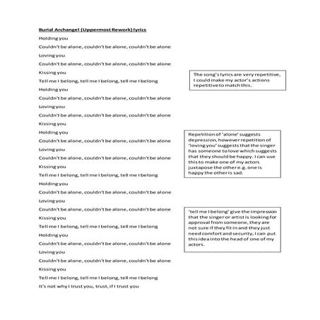 Lyric annotations | DOCX | Music | Entertainment