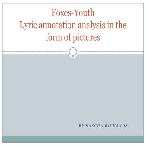 Lyric annotation using pictures | PPTX