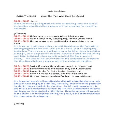 Lyric breakdown | DOCX