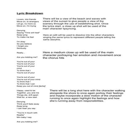 lyric analysis | DOCX