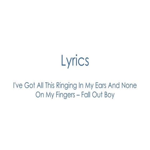 Lyrics | PPT