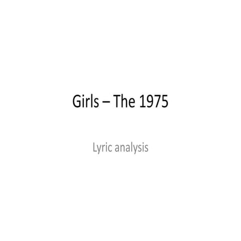 Lyrics analysis | PPTX
