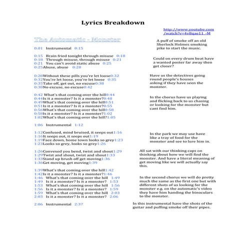 Lyrics breakdown | DOCX