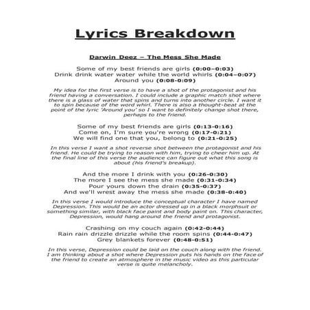 Lyrics breakdown | DOCX