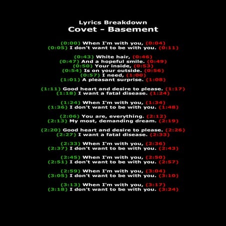 Lyrics Breakdown Covet-Basement - Version 2 | DOCX