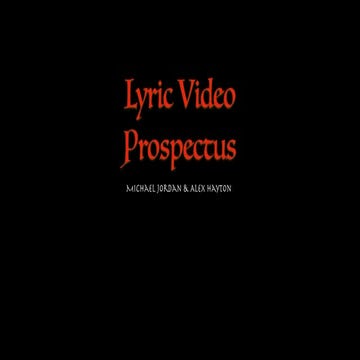 Lyric Video Infographic & Prospectus | PDF