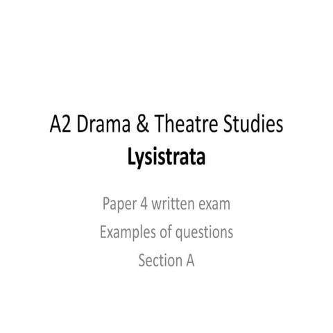GCSE Drama C1 Devising - portfolio guidelines
