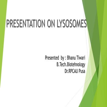 Lysosome structure and function | PPTX