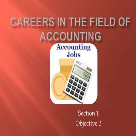 Careers in the field of accounting | PPTX