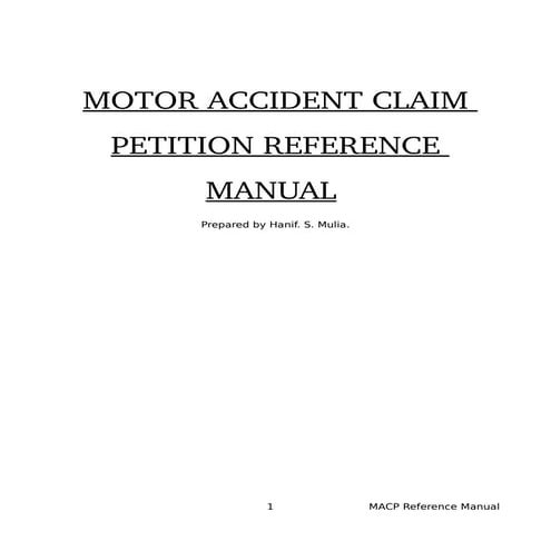 MACP REFERENCE MANUAL | PDF