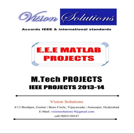 2013 IEEE M.tech eee matlab | PDF