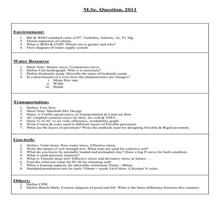 M.sc ques 2011(1) | PDF