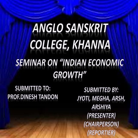 INDIAN ECONOMIC GROWTH | PPTX