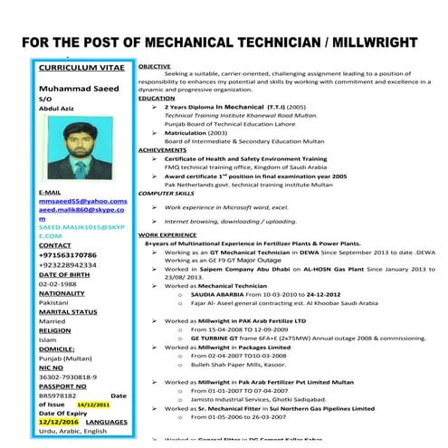 M.saeed new cv | PDF
