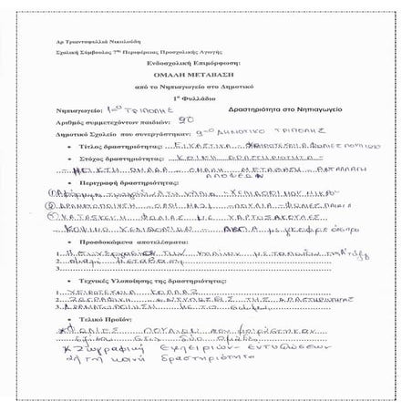 Mετάβαση στο δημοτικό δραστηριότητα στο νηπιαγωγείο | PDF