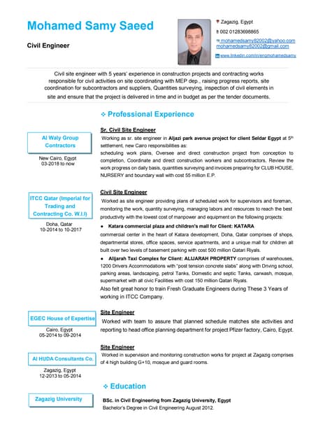 Mario Maher cv.pdf | Civil Engineering Industry | Industries