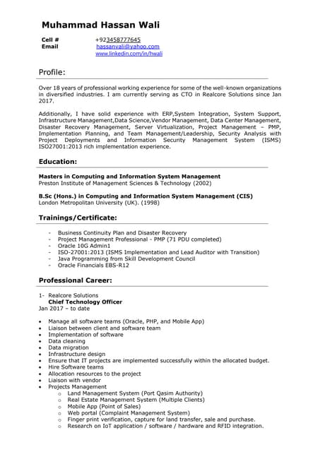 Cv Usman Burney | DOC