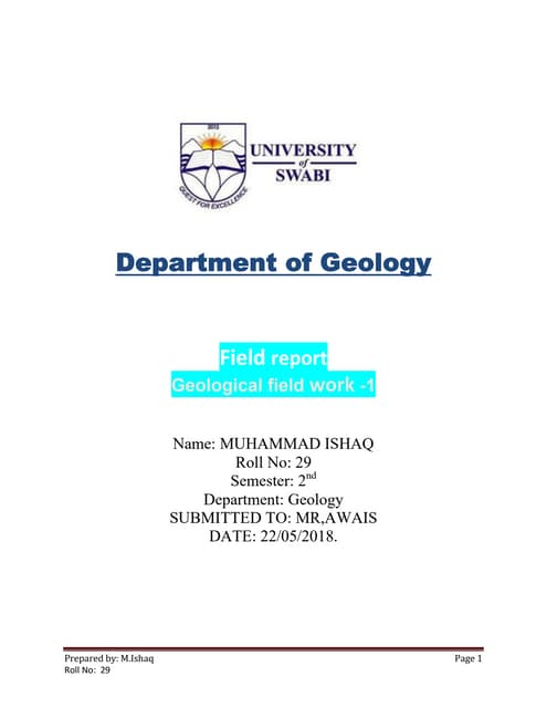 SALT RANGE | GEOLOGY OF PAKISTAN | PDF
