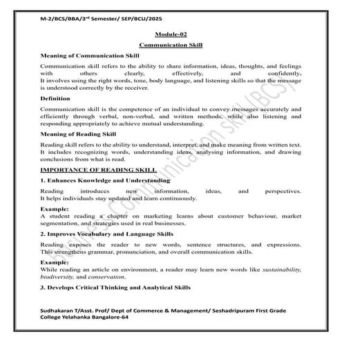 Business communication Skill Module-3 SEP 2025 | PDF