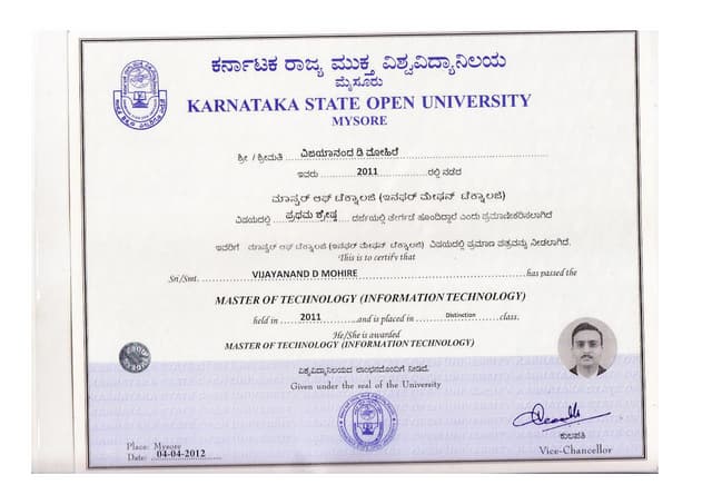 M. Tech Certificate | PDF | Education