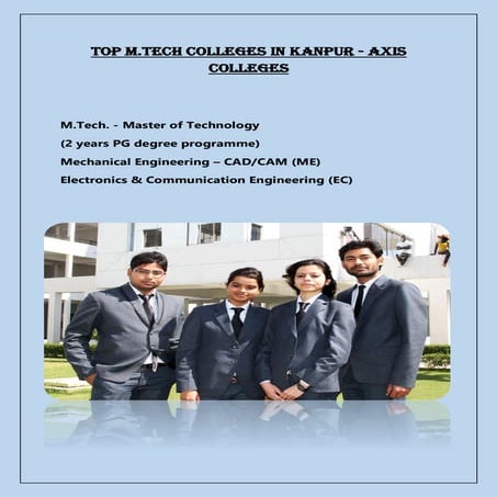 M.Tech Best engineering college in UP - Axis Colleges | PDF