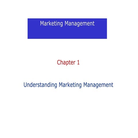 Introduction to marketing management- chapter 1.ppt