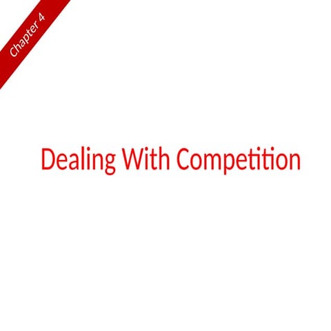 Marketing Management: Dealing with competition | PPT