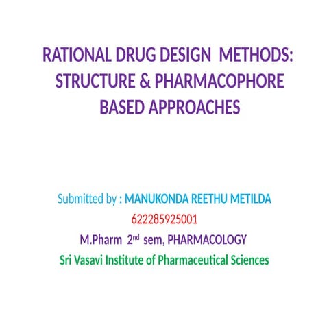 M.Pharm Rational Drug Design Methods .pptx