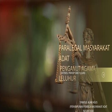 PARALEGAL MASYARAKAT ADAT NUSANTARA PPMAN | PPT