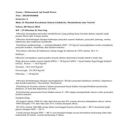 M. Aji Sandi Putra. 203307010060. Resume Kp 15, Kp 16, Selasa 08 Maret ...