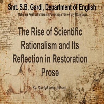 The Rise of Scientific Rationalism and it's Reflection in Restoration ...