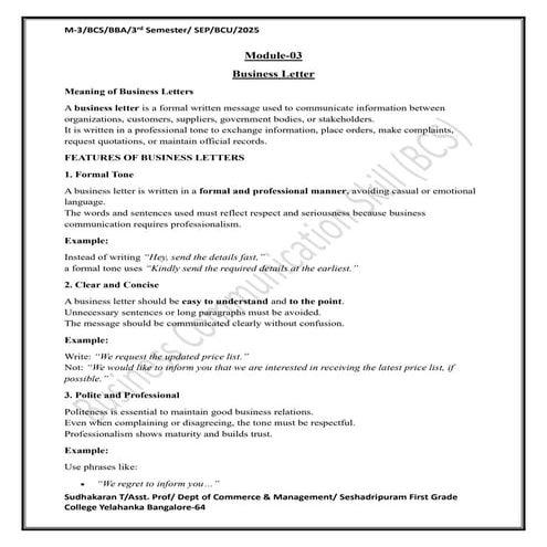 Business communication skill Module-2 SEP | PDF