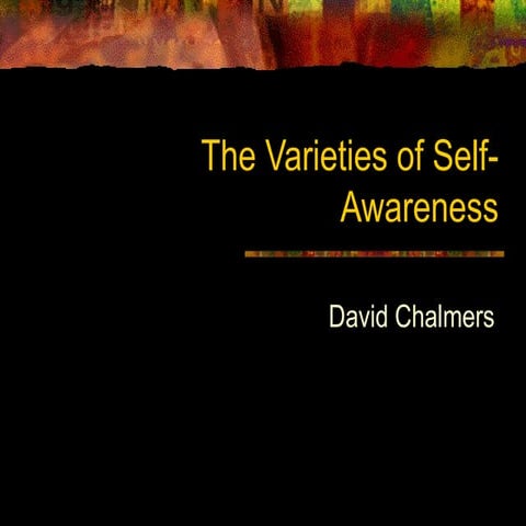 M -aula- CHALMERS,D. - The varieties of self-awareness.ppt