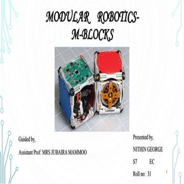 M-Blocks: A New Invention in Modular Robots