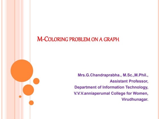 Graph Coloring Using Backtracking Ppt
