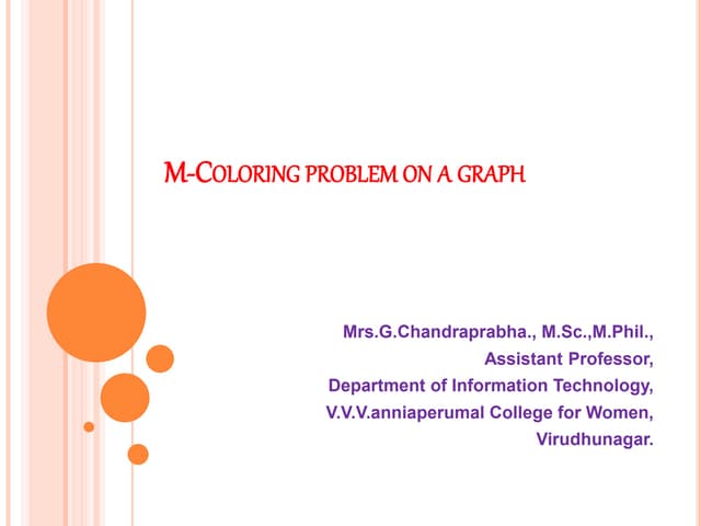 Graph coloring using backtracking | PPTX