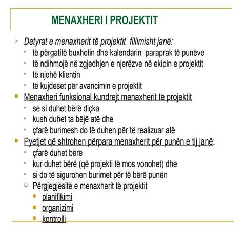 Menaxhim i projekteteve | PDF
