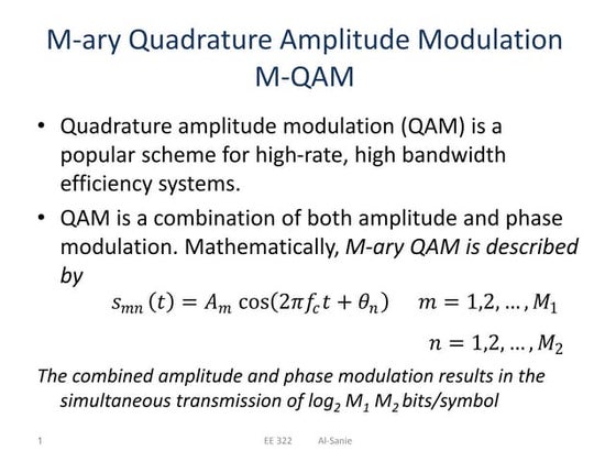 Quadrature amplitude modulation | PPTX