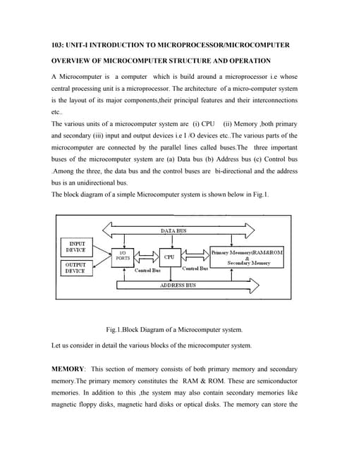 Introduction to microprocessor