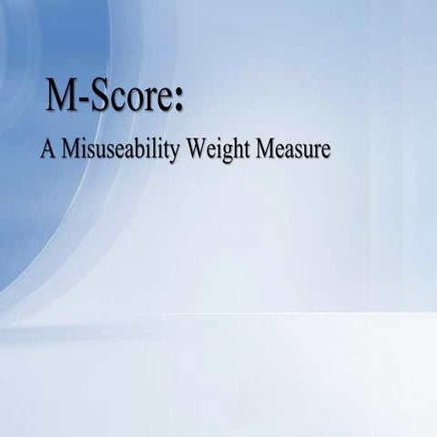 M-Score | PPT
