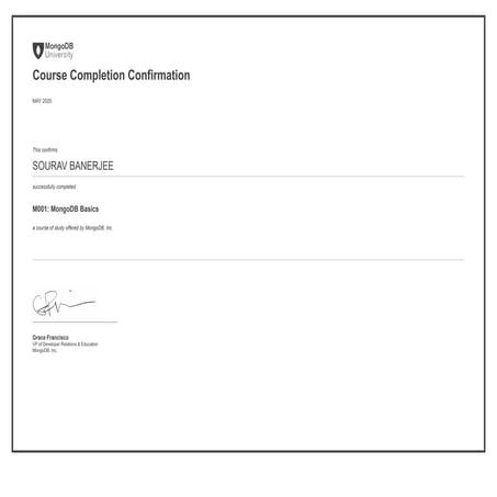 MongoDB Basic - M001 | PPT