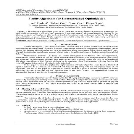 Firefly Algorithm Ppt