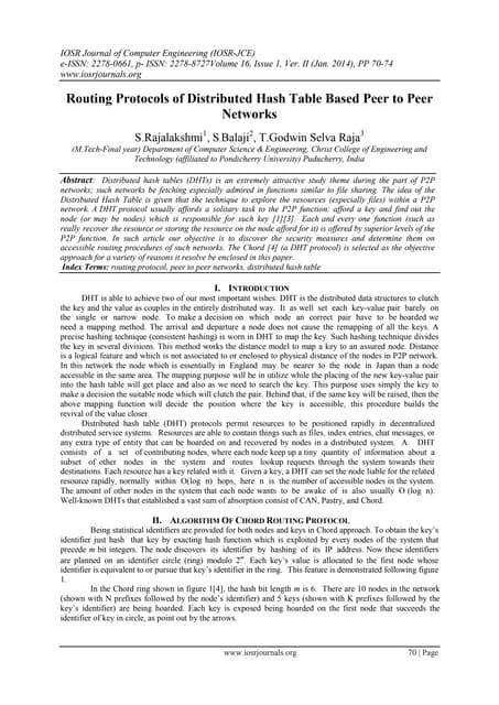 Distributed Hash Table | PPT Distributed Hash Table | PPT