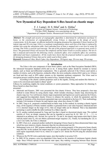 A NEW ALGORITHM TO CONSTRUCT S-BOXES WITH HIGH DIFFUSION | PDF