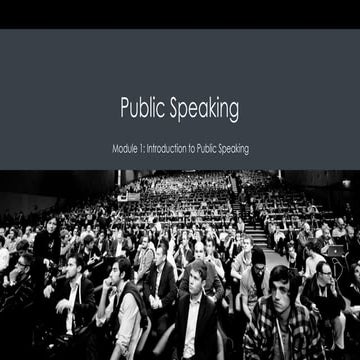 Public Speaking presentation introduction | PPTX